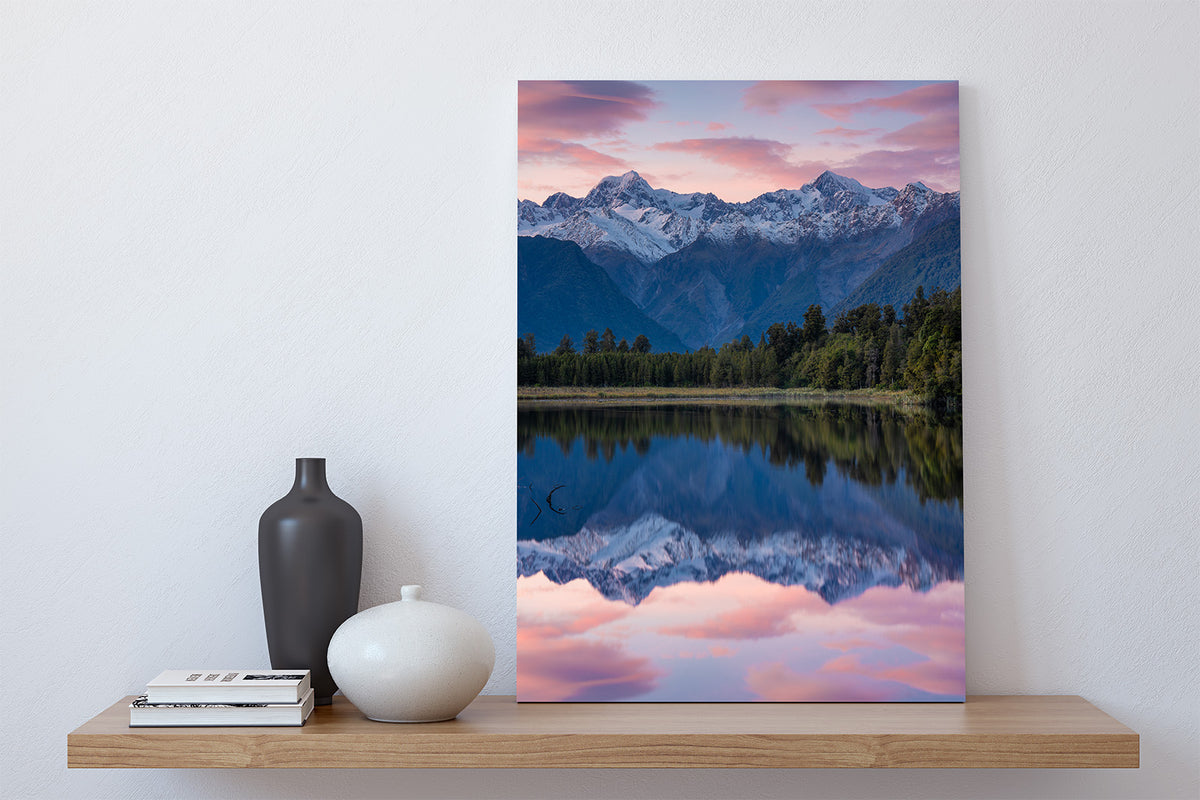 Lake Matheson Pink Cloud Sunrise | West Coast NZ | Fine Art Prints ...