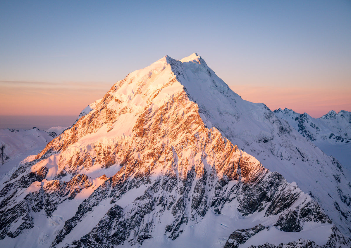 Aoraki Mount Cook Summit Sunset NZ | Fine Art Prints | Canvas – Meghan ...